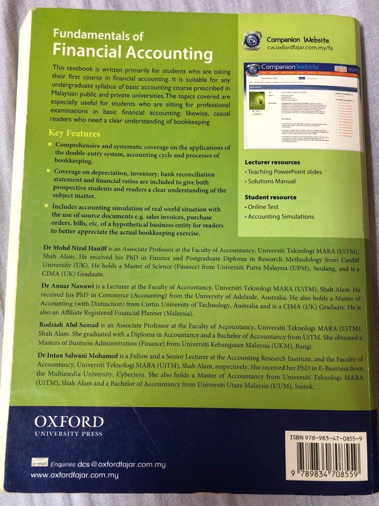 Fundamentals of Financial Accounting, Hobbies & Toys, Books & Magazines ...