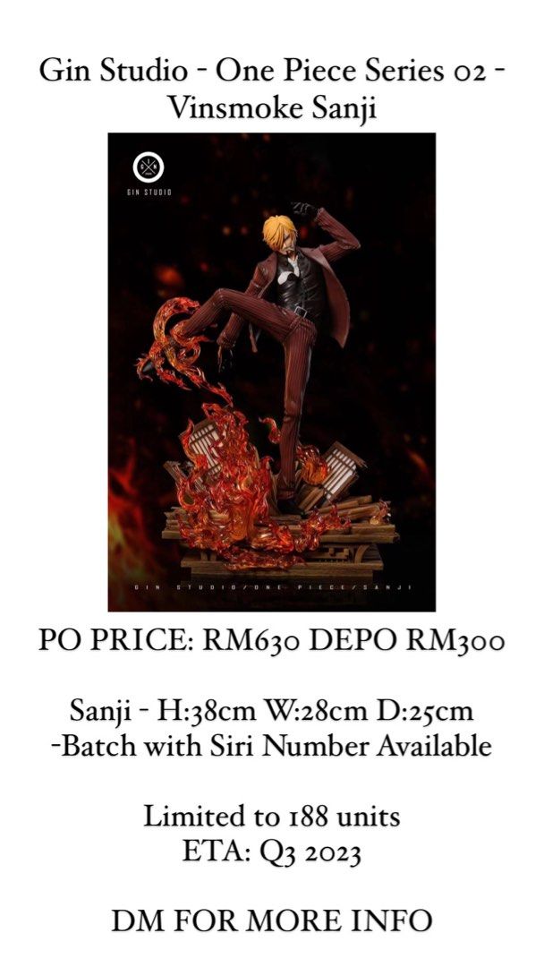 Gin Studio - One Piece Series 02 - Vinsmoke Sanji, Hobbies & Toys, Toys ...