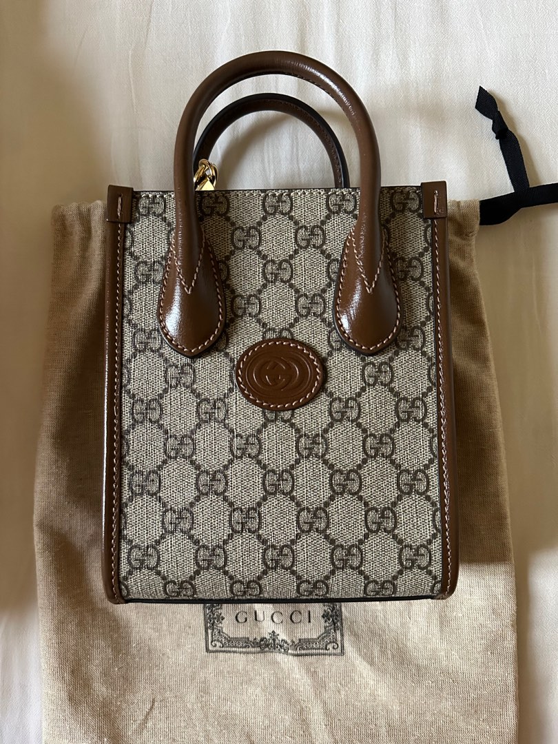 GUCCI Mini Tote Bag with Interlocking G, Luxury, Bags & Wallets on ...