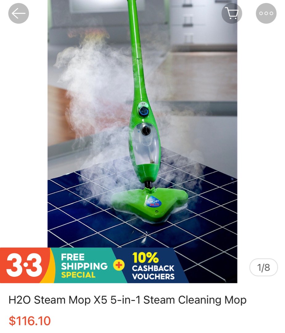 H20 floor steam mop, Furniture & Home Living, Cleaning & Homecare ...