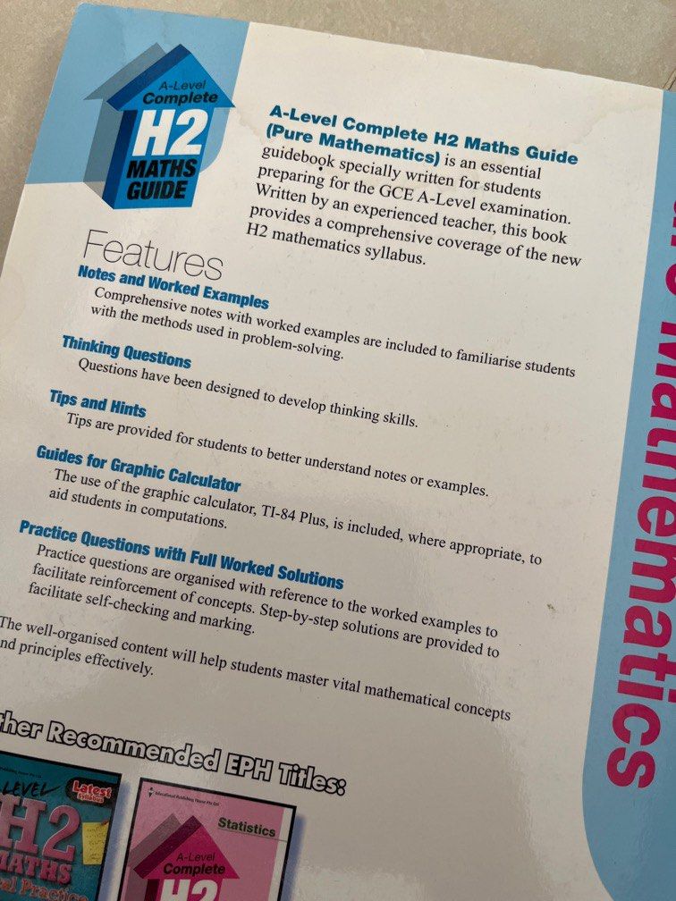 H2 Math GUIDE book, Hobbies & Toys, Books & Magazines, Assessment Books ...