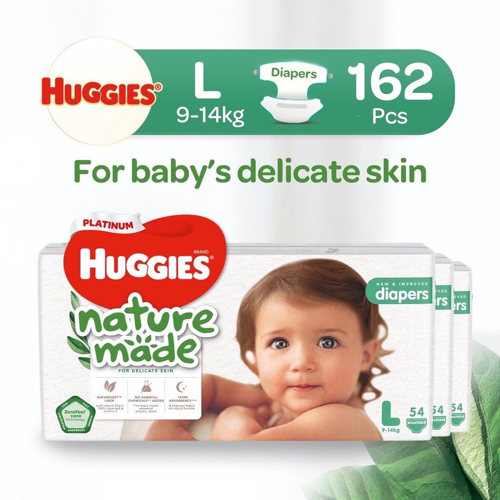 Huggies Taped diaper L size, Babies & Kids, Bathing & Changing, Diapers ...