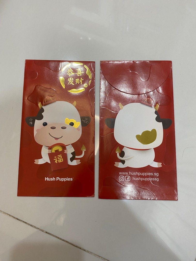 Hush Puppies cow red packets, Hobbies & Toys, Stationery & Craft, Art ...