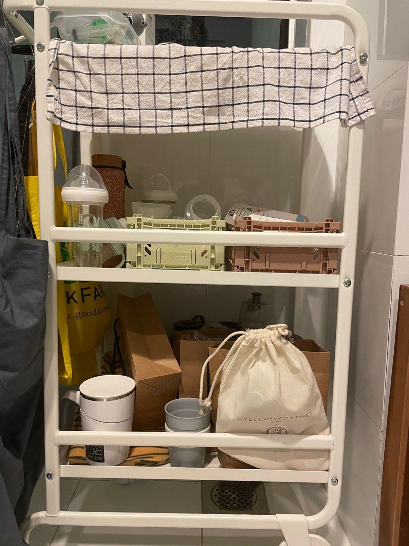 IKEA white cart, Furniture & Home Living, Furniture, Shelves, Cabinets ...