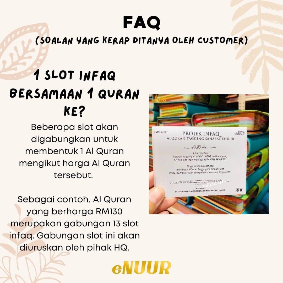 Infaq Al-Quran Tagging eNuur, Hobbies & Toys, Books & Magazines, Religion Books on Carousell