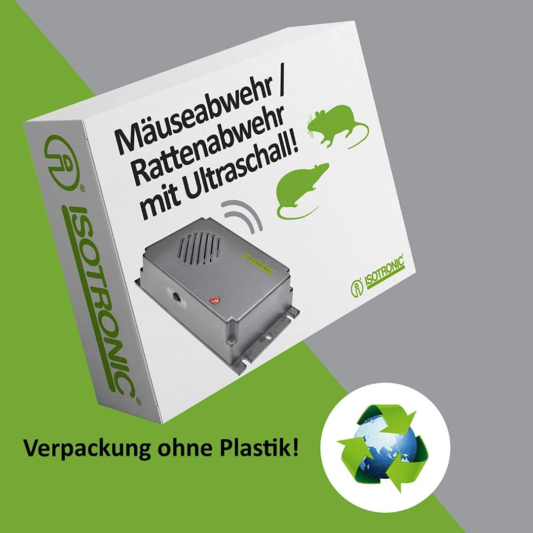 ISOTRONIC Long Life Battery Operated Sonic Rat and Mouse Repellent Set ...