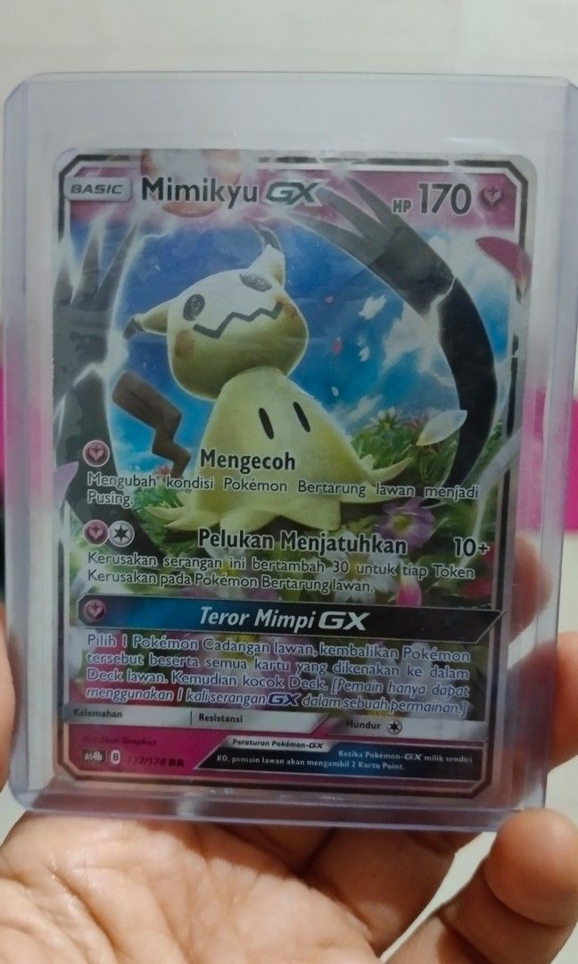 Kartu pokemon mimikyu GX, Toys & Collectibles, Permainan Papan & Kartu di Carousell