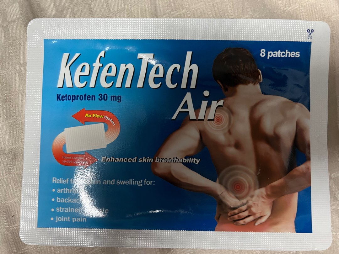 KefenTech Air Ketoprofen 30mg 8 Patches, Health & Nutrition, Medical ...