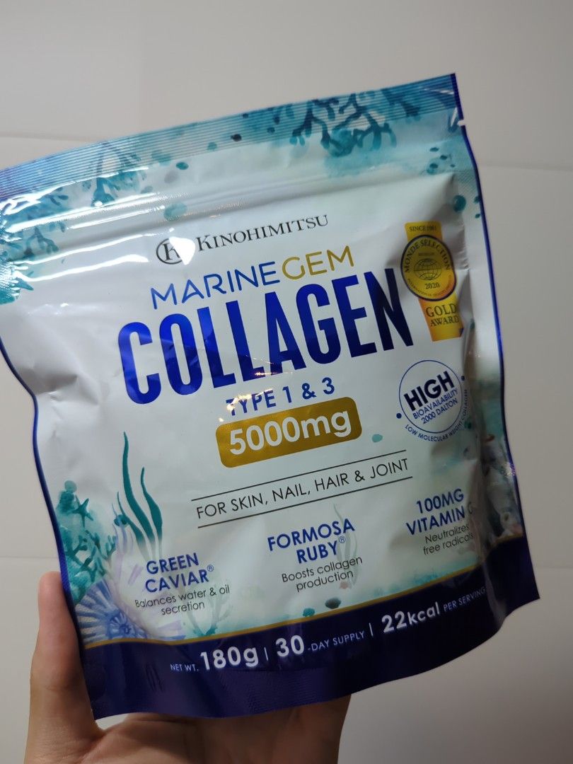 Kinohimitsu Marine Gem Collagen 5000mg, Health & Nutrition, Health ...