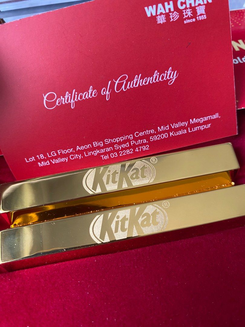 Kit Kat 916 Gold Bar (25gram, Limited Edition), Hobbies & Toys ...