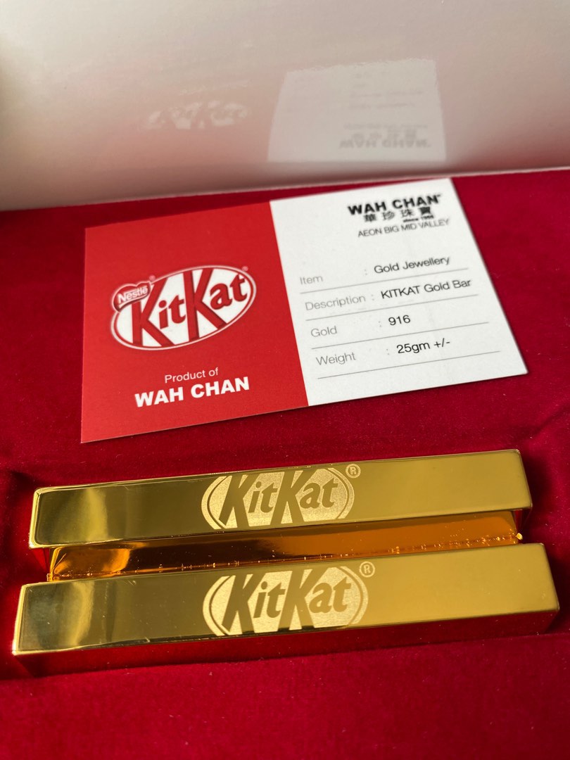 Kit Kat 916 Gold Bar (25gram, Limited Edition), Hobbies & Toys ...