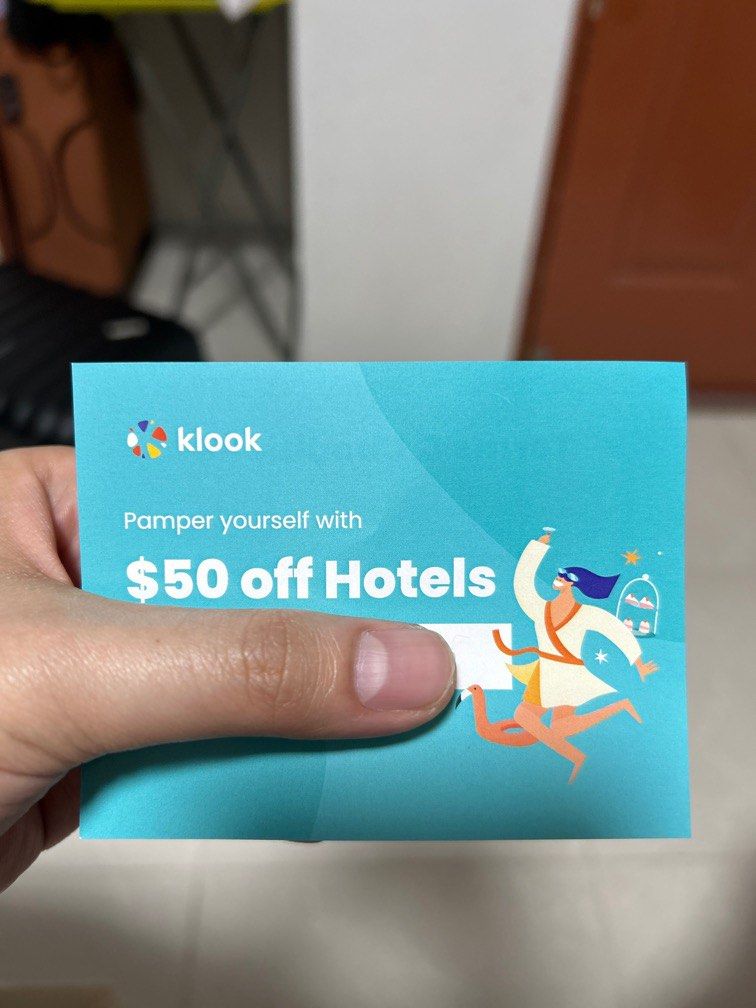 Klook $50 hotel voucher, Tickets & Vouchers, Vouchers on Carousell