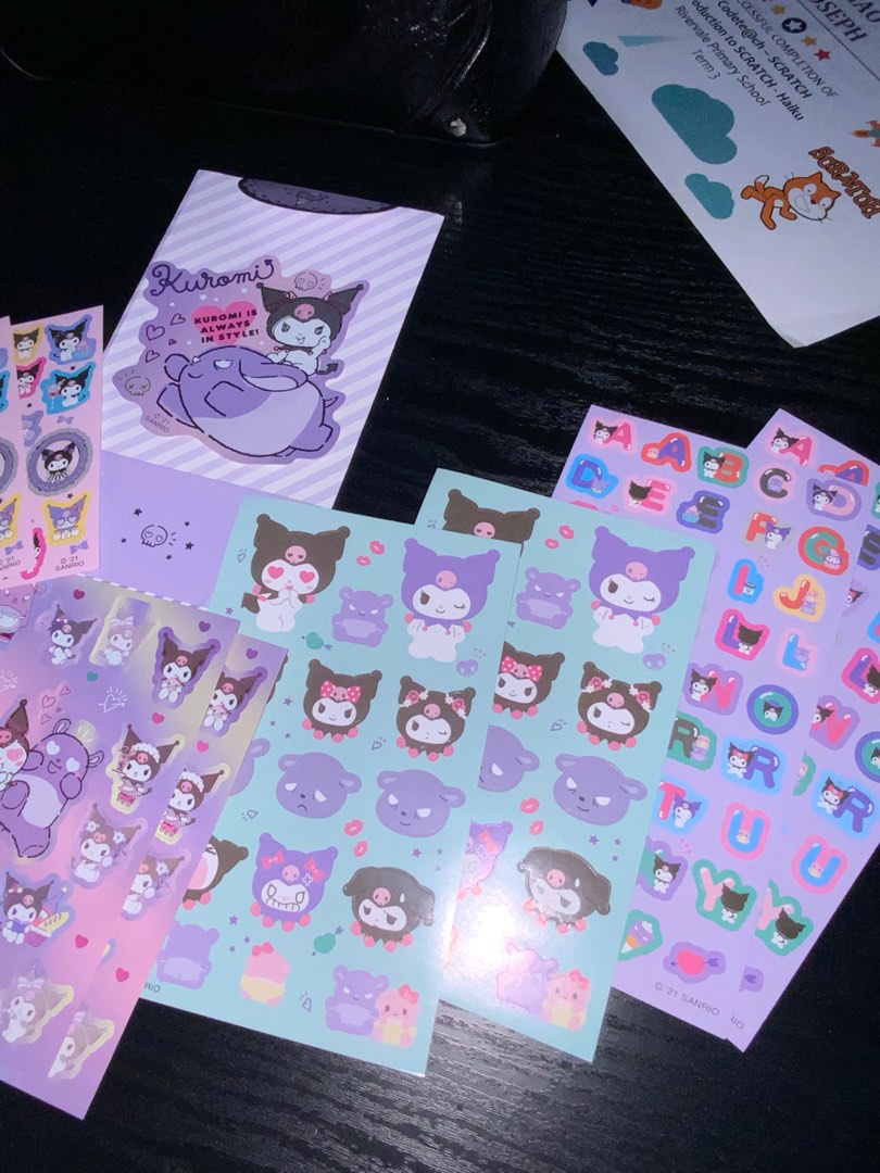 Kuromi sticker set, Hobbies & Toys, Stationery & Craft, Art & Prints on ...