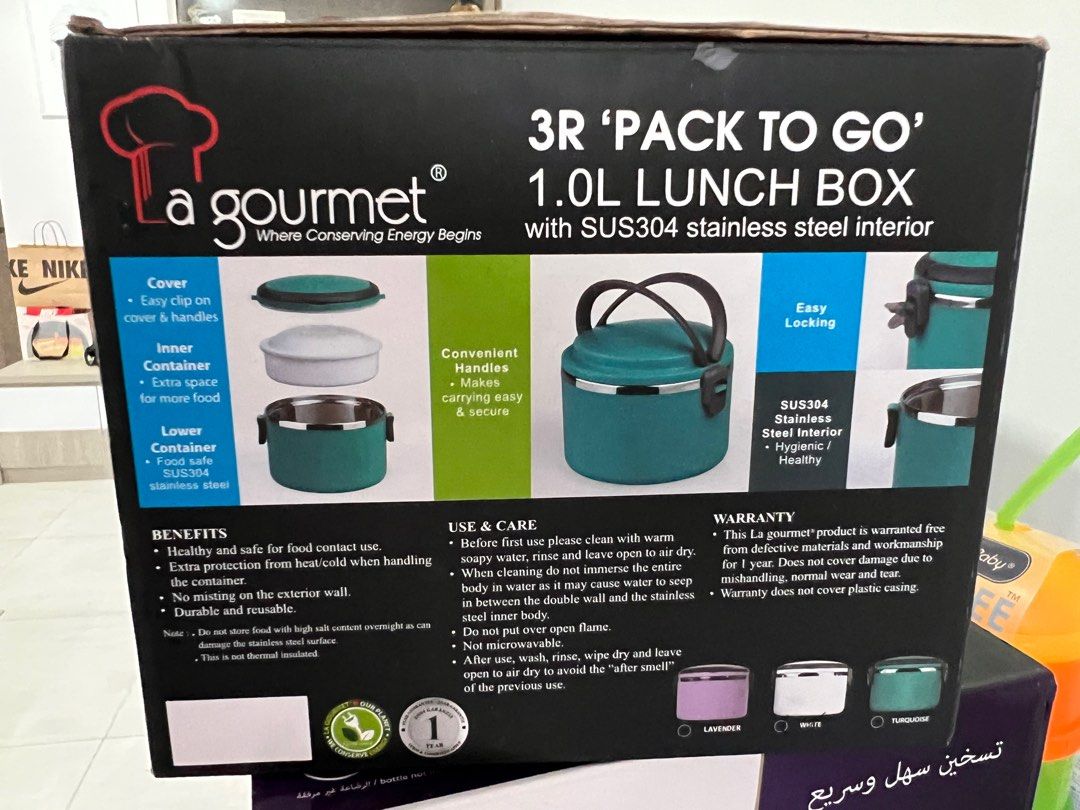 La Gourmet 3R Pack to Go 1L Lunch Box, Furniture & Home Living ...