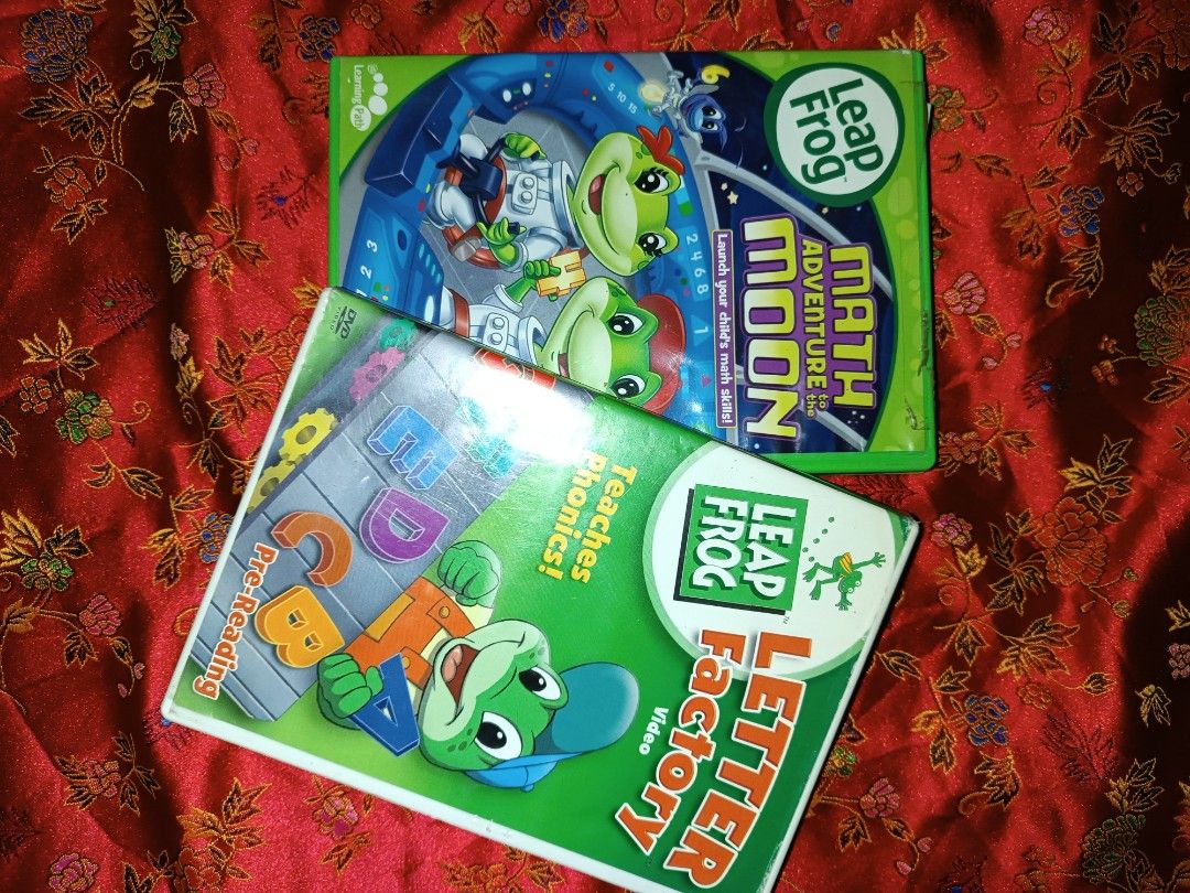 LEAPFROG DVD's Letter Factory & Math Adventure to the Moon on Carousell