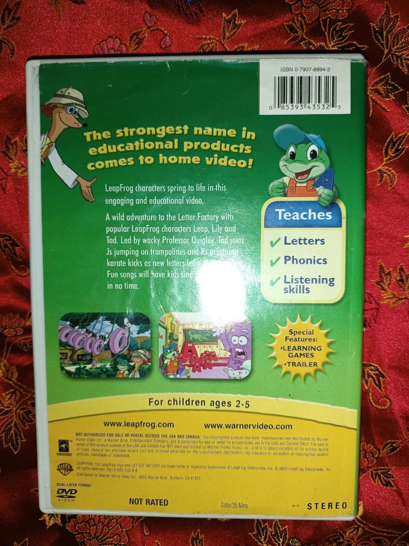 Leapfrog LETTER FACTORY dvd on Carousell