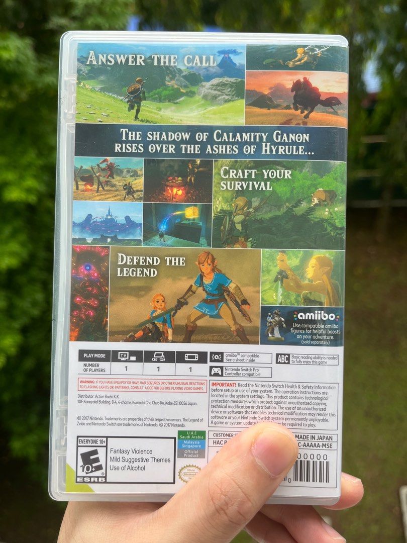 Legend of Zelda: Breath of the Wild (BOTW) Physical, Video Gaming, Video Games, Nintendo on ...