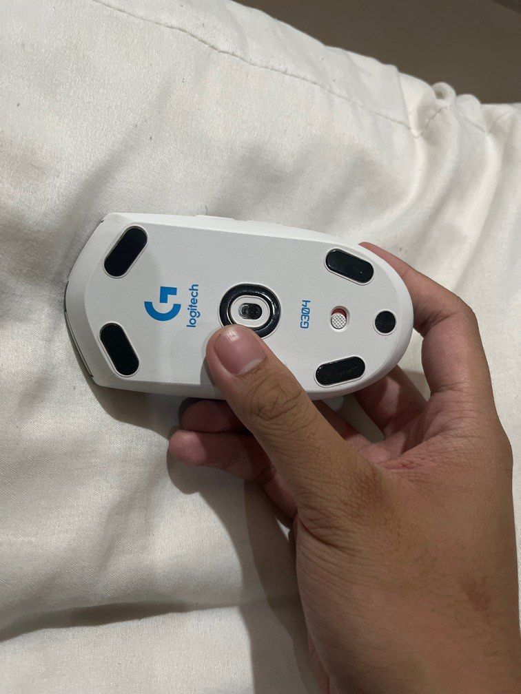 Original Logitech G304/G305 with Black Grip Tapes, Rechargeable Battery ...