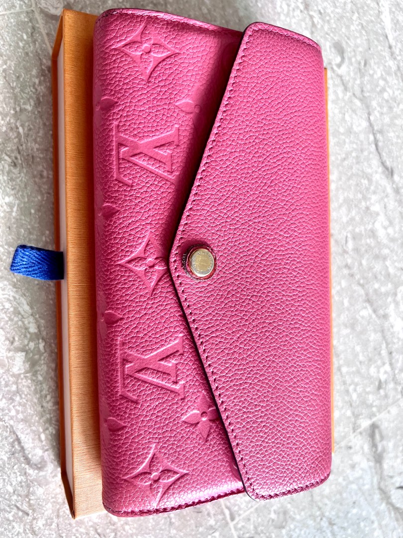 Louis Vuitton LV sarah monogram empreinte blossom rose pink multi ...
