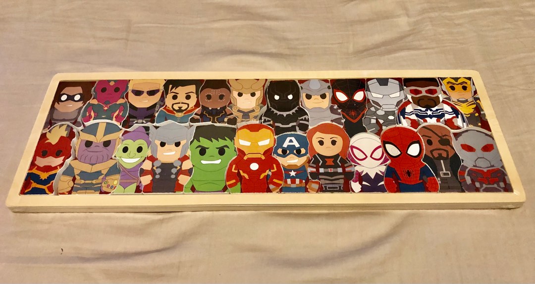 Marvel wooden toys Character puzzle, Hobbies & Toys, Toys & Games on ...