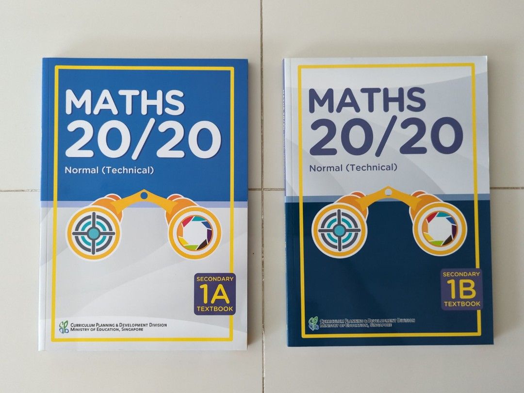 Maths 20/20 Normal Technical Secondary 1A & 1B textbooks, Hobbies ...