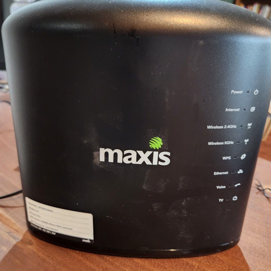 Maxis Fiber Router technicolor TG389ac, Computers & Tech, Parts ...