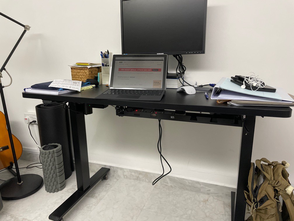 Mi Desk Standing Desk 120x60 with castor wheels, Furniture & Home ...