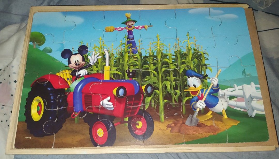 Mickey Mouse 4 in 1 Wooden Jigsaw Puzzle on Carousell