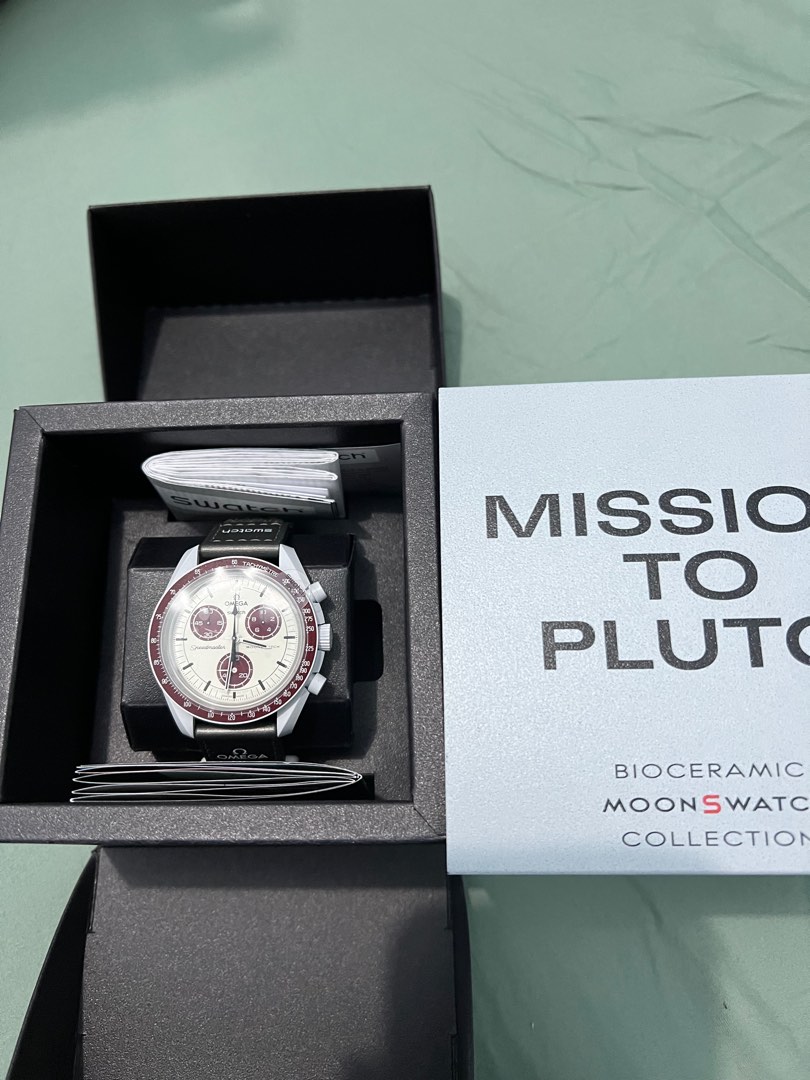 SwatchxOmega MoonSwatch Mission to Pluto, Luxury, Watches on Carousell
