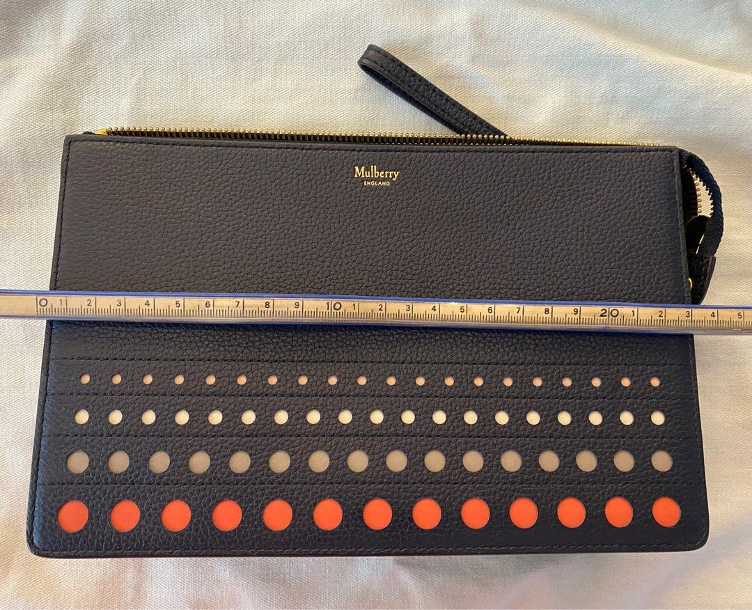 Mulberry perforated dots Pouch, Women's Fashion, Bags & Wallets, Purses & Pouches on Carousell