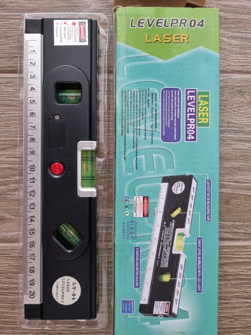 Multi Purpose Sprit Level, Measuring Tape, Laser Pointer tool ...