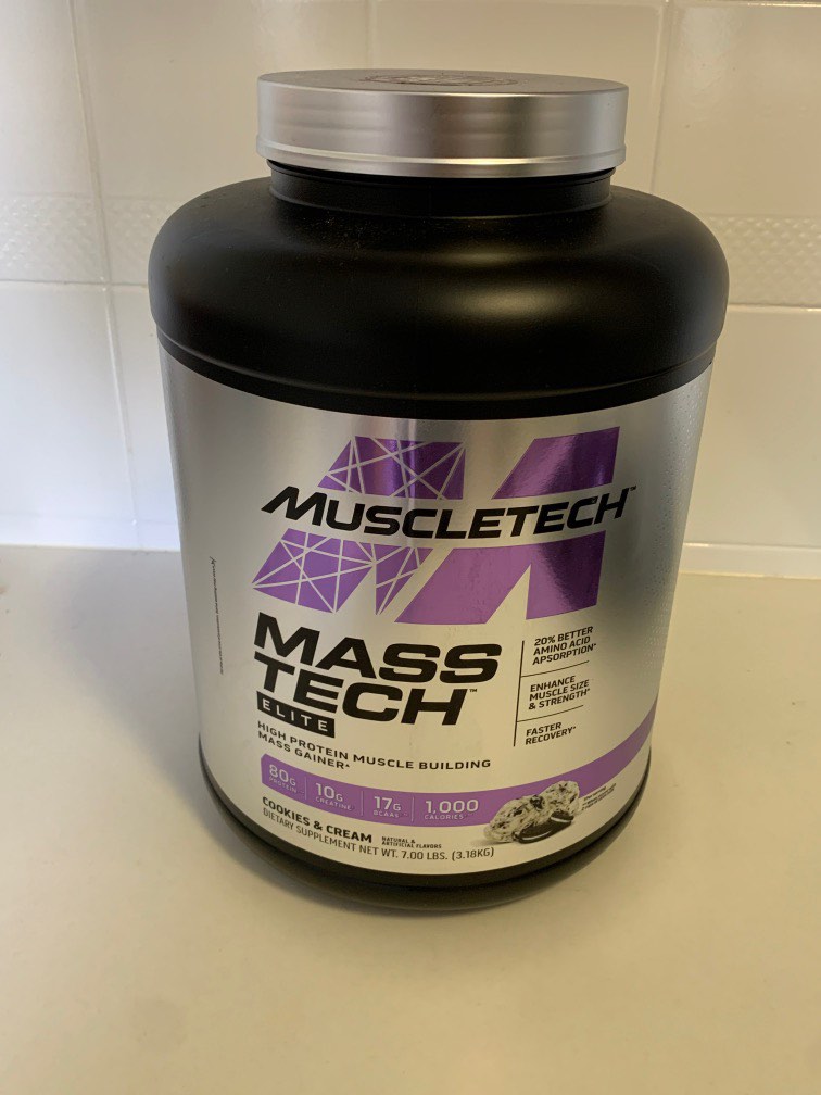 Muscle Tech Elite Series 3.18kg Mass Gainer, Health & Nutrition, Health ...