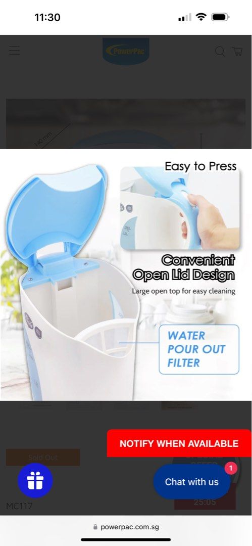 MyChoice PowerPac 1.7L Kettle Jug with auto switch, TV & Home ...