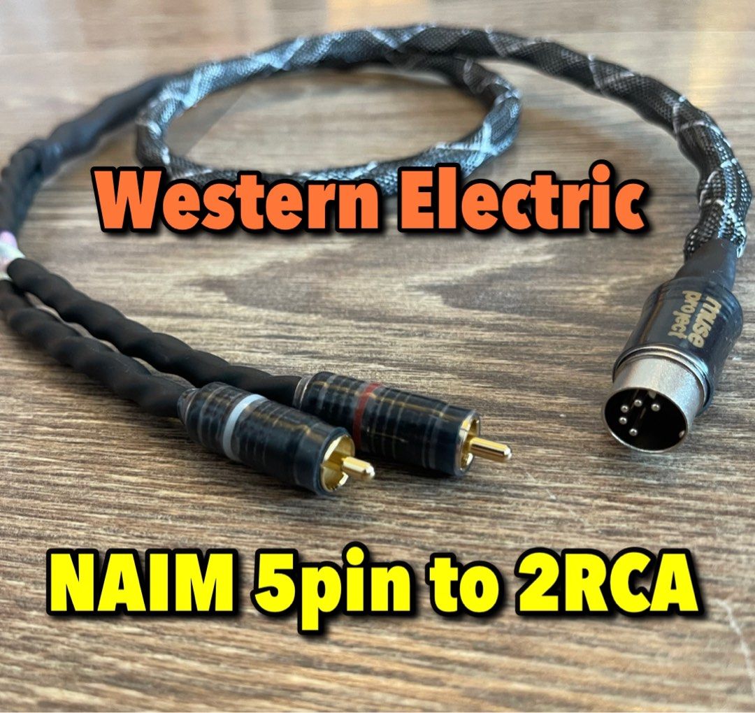 High-End NAIM 5pin Din to 2RCA ( made using NOS Western Electric cable ...