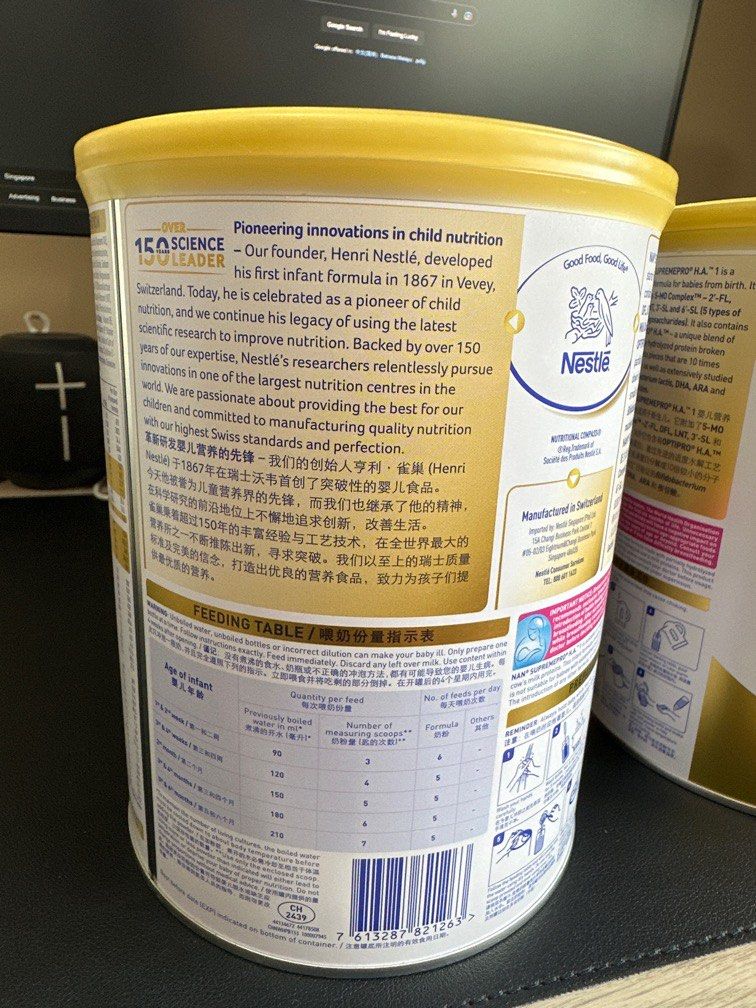 Nestle NAN Supreme Pro H.A. 1 - 800g X 3, Babies & Kids, Nursing & Feeding, Breastfeeding ...