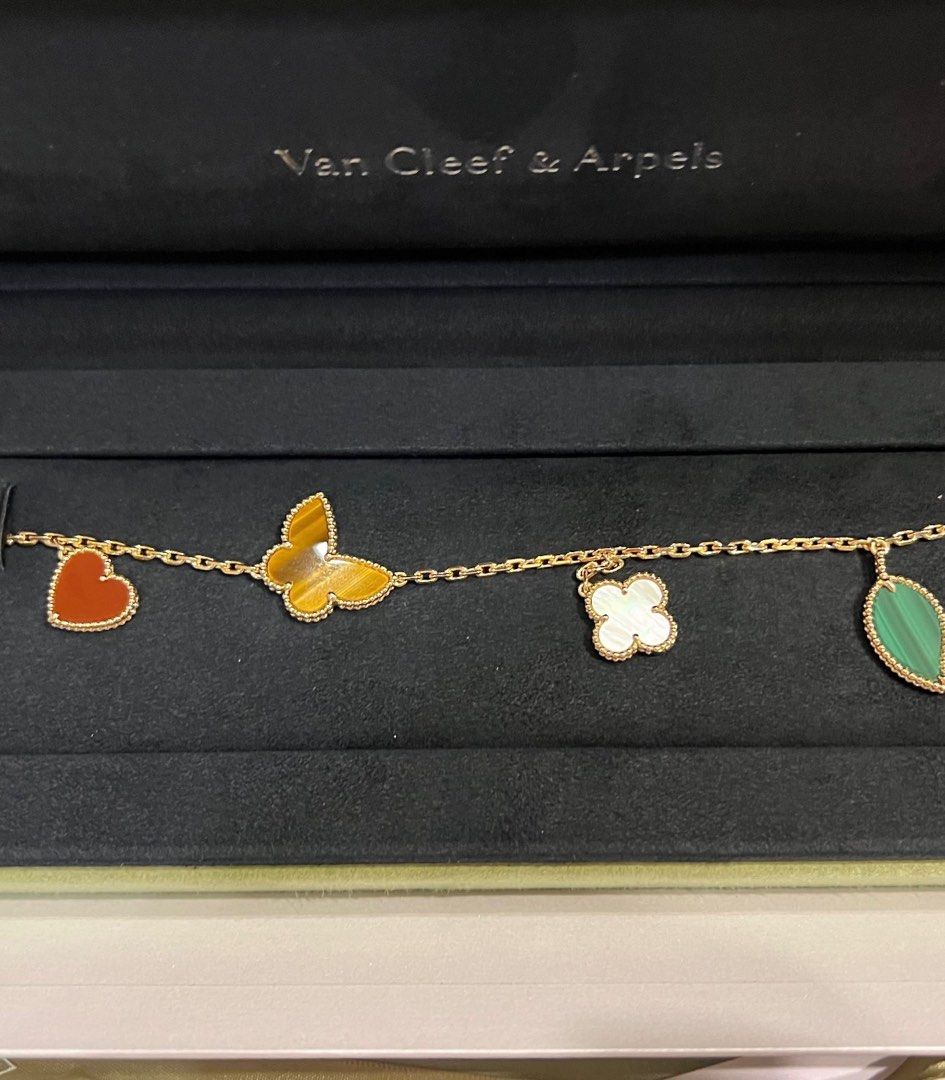 NEW VAN CLEEF & ARPELS VCA Lucky Alhambra bracelet, 4 motifs, Luxury ...