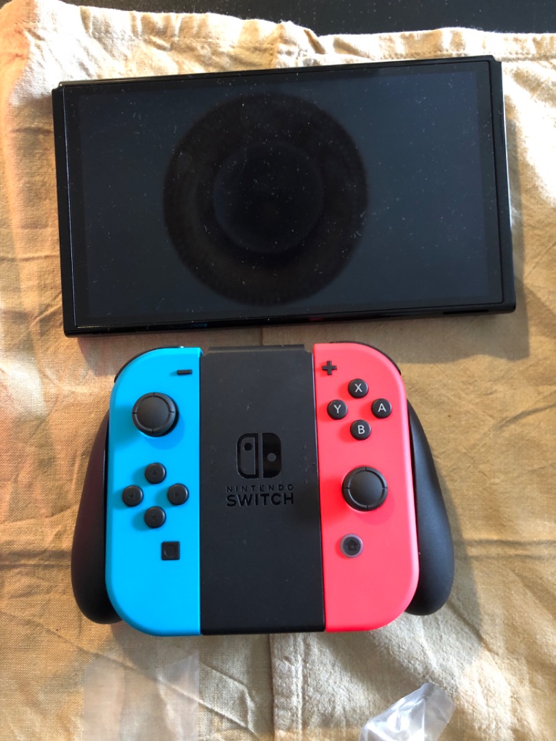 Nintendo Switch OLED Console with Joycon, color Neon Blue/Neon Red ...