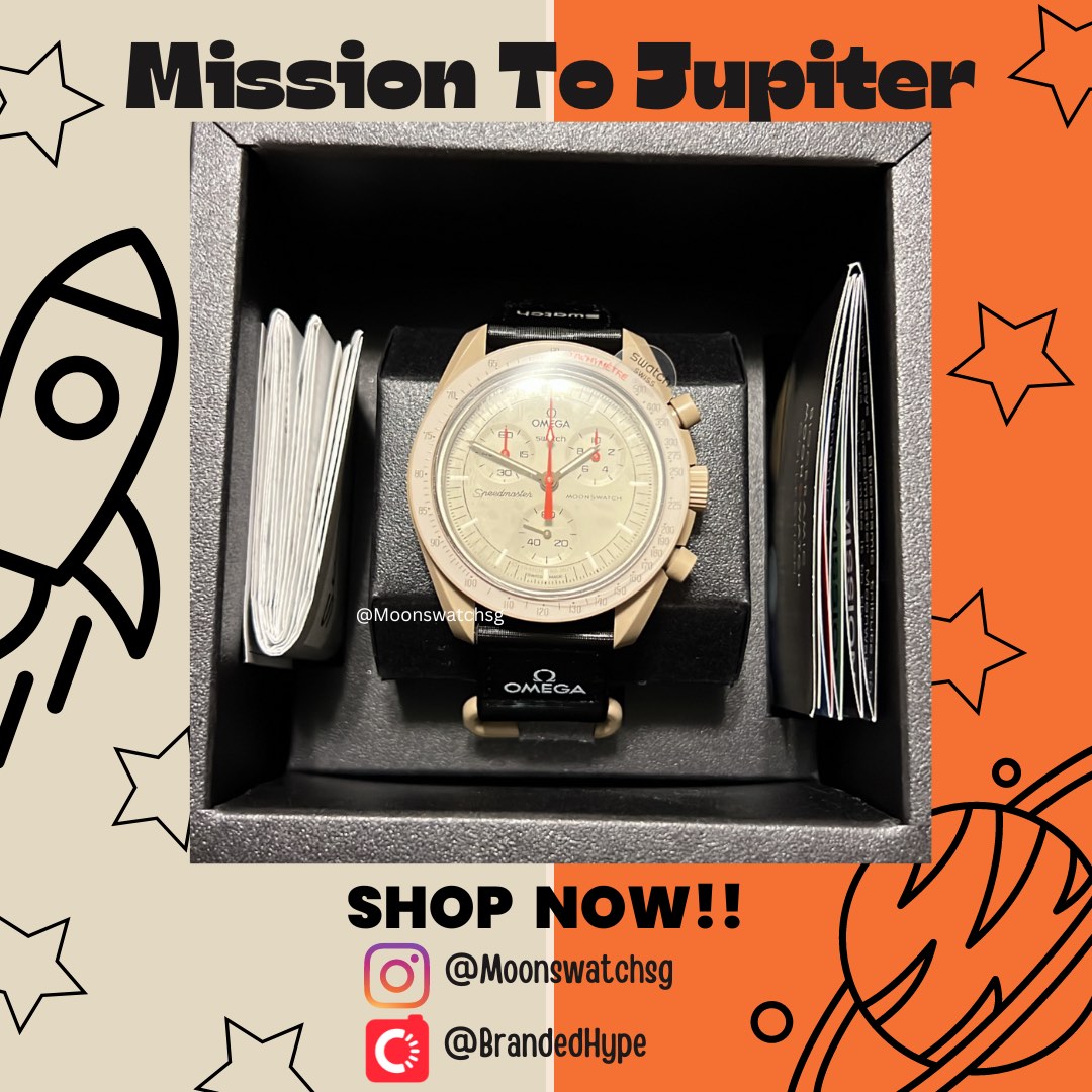 Omega Swatch MoonSwatch Jupiter Brand New with Receipt, Luxury, Watches ...