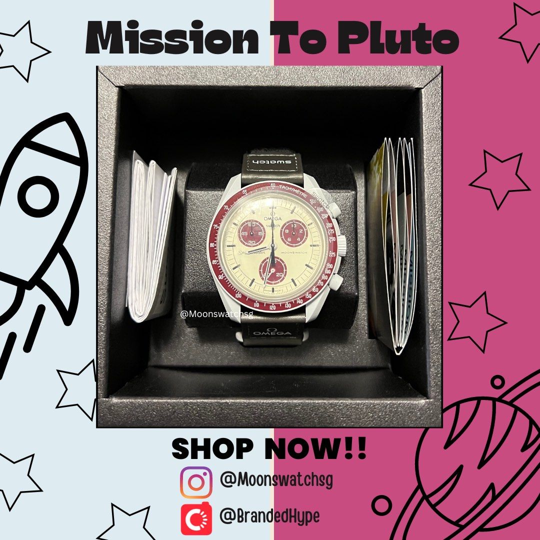 Omega Swatch MoonSwatch Pluto Brand New with Receipt, Luxury, Watches ...