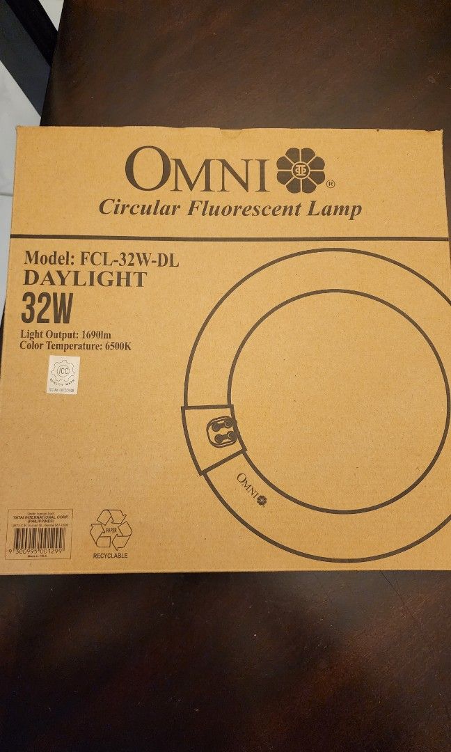 Omni Circular Fluorescent Lamp, Furniture & Home Living, Lighting ...