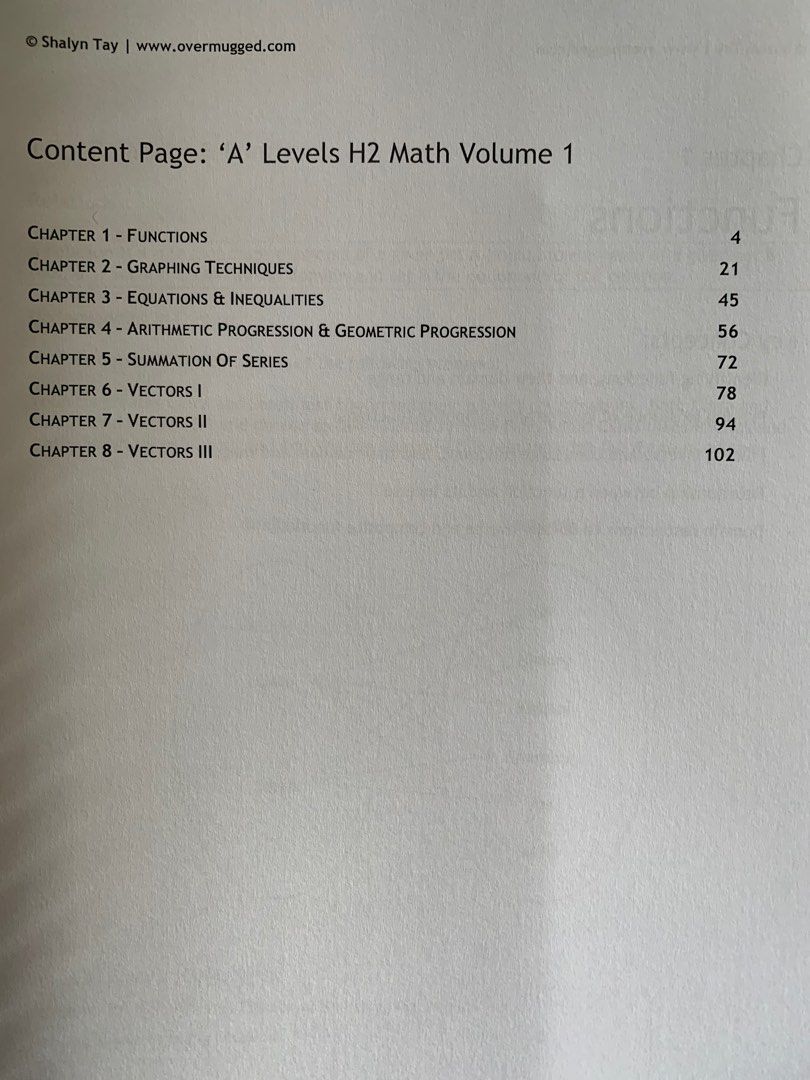 Overmugged A level H2 Math Textbook, Hobbies & Toys, Books & Magazines ...