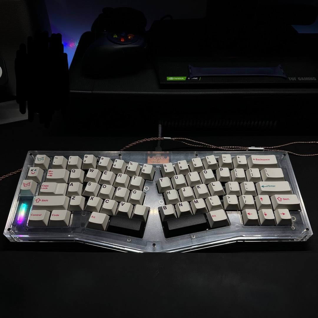 Owlab spring acrylic 65% custom mechanical keyboard, Computers & Tech ...