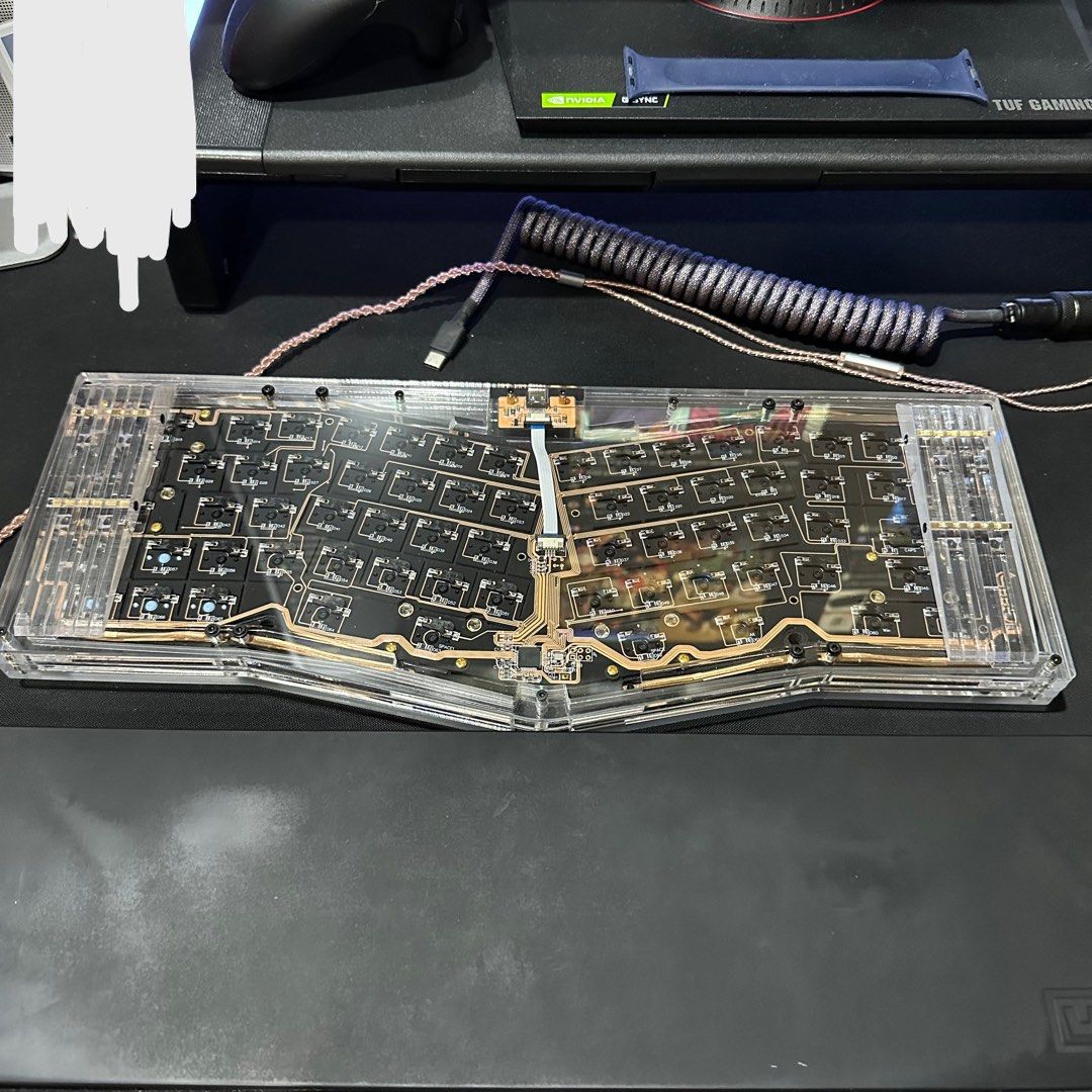 Owlab spring acrylic 65% custom mechanical keyboard, Computers & Tech ...