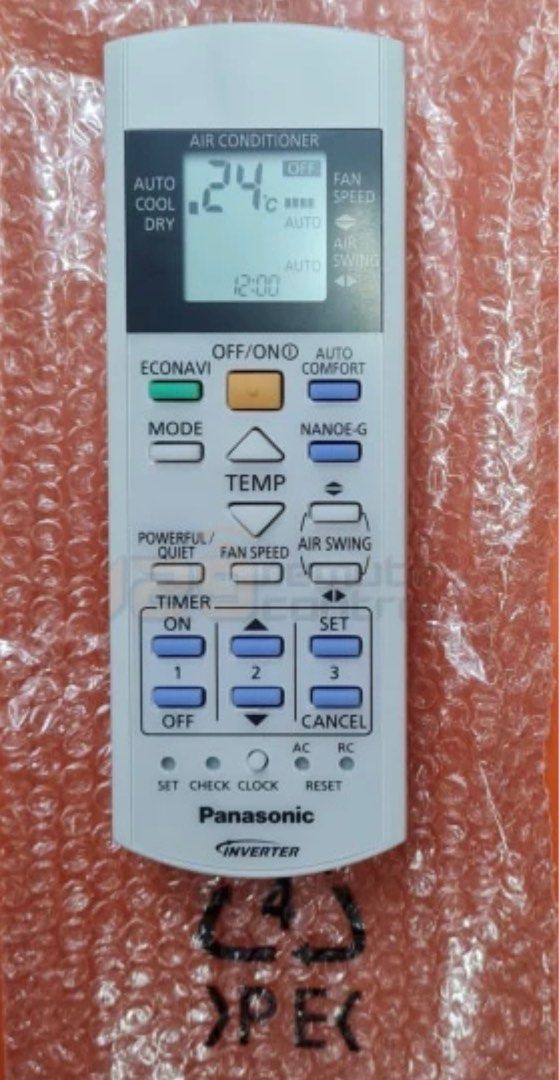 Panasonic original aircond remote control, TV & Home Appliances, Air ...