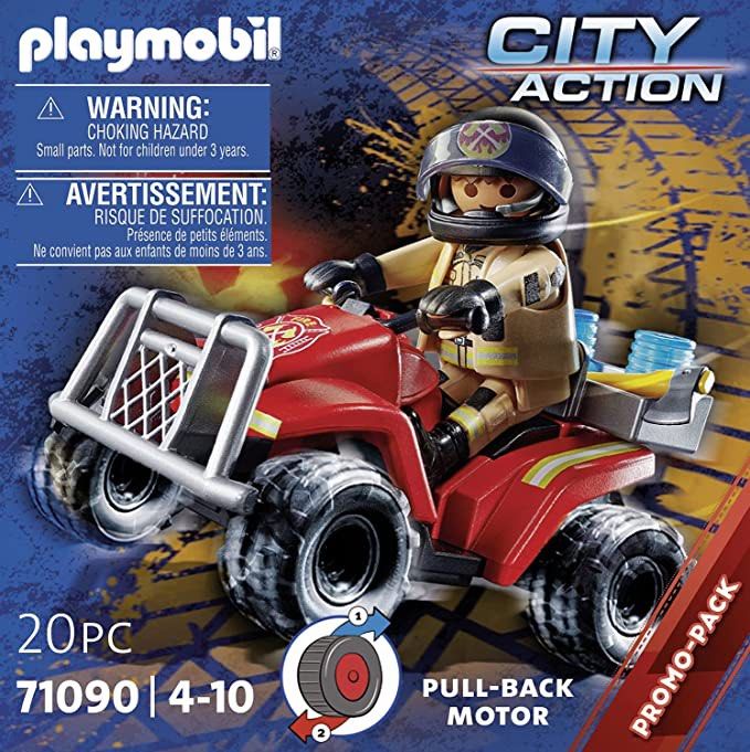 Playmobil 71090 Fire Rescue Quad with Pullback Motor, Hobbies & Toys ...