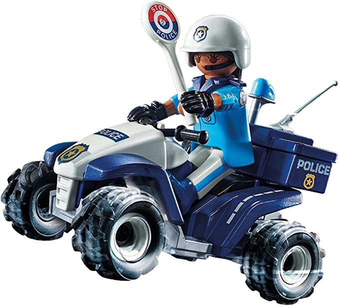 Playmobil 71092 Police Quad with Pullback Motor, Hobbies & Toys, Toys ...