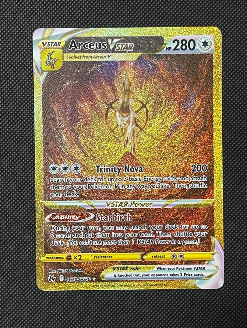 Pokemon Gold Arceus Crown Zenith, Hobbies & Toys, Toys & Games on Carousell