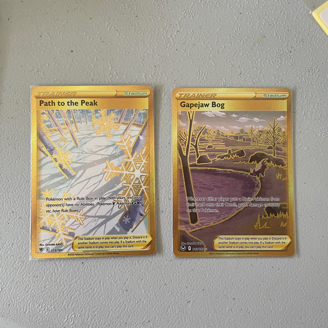 POKEMON GOLD CARD TCG ASTRAL RADIANCE SILVER TEMPEST PATH TO PEAK ...