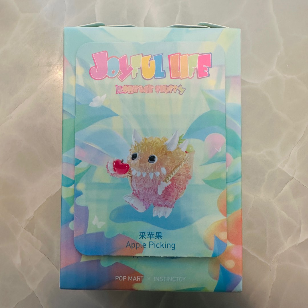 Popmart pop mart fluffy instinctoy apple picking monster, Hobbies ...