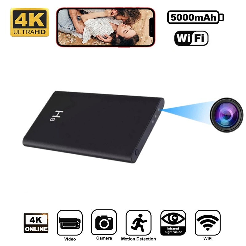 Power Bank Camera Mini 4K Ultra HD Portable 5000mAh Nanny Cam, 傢俬＆家居 ...